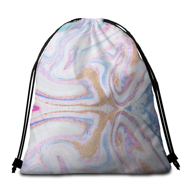 Round Beach Towel + Beach Bag - Renaissance Island by Coastal Passion ...