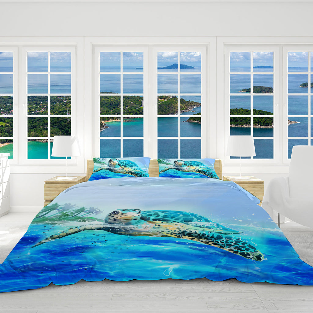 Sea Turtle Bedspread Set - Coastal Passion – 🇦🇺 Australian Coastal Passion