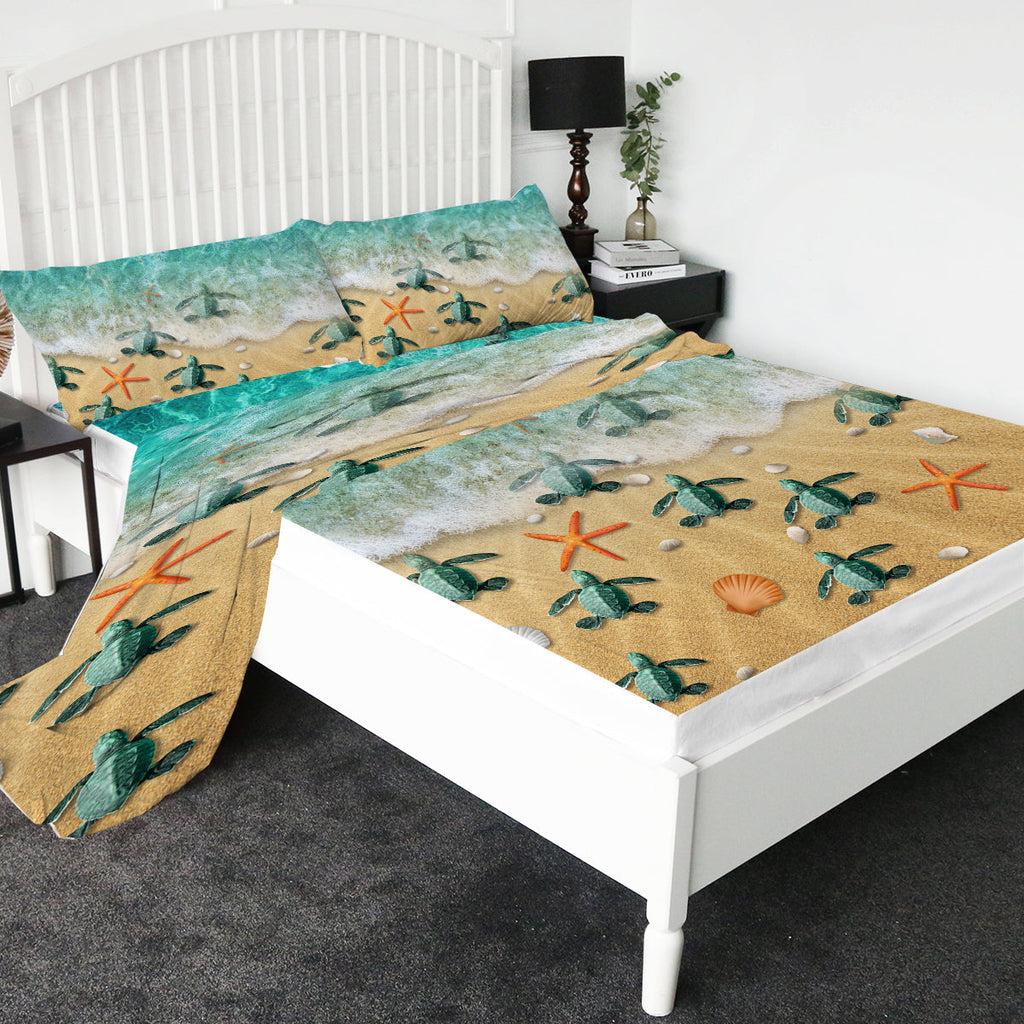 Sea Turtles Bed Sheet Set - Coastal Passion – 🇦🇺 Australian Coastal Passion